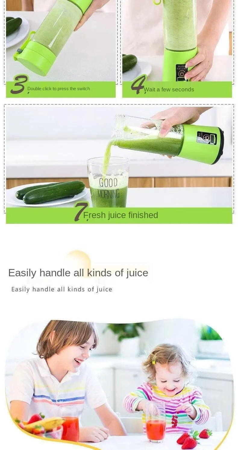 Fruit Vegetable Tools Spin Juicer Small Portable Mini Juice Machine ...