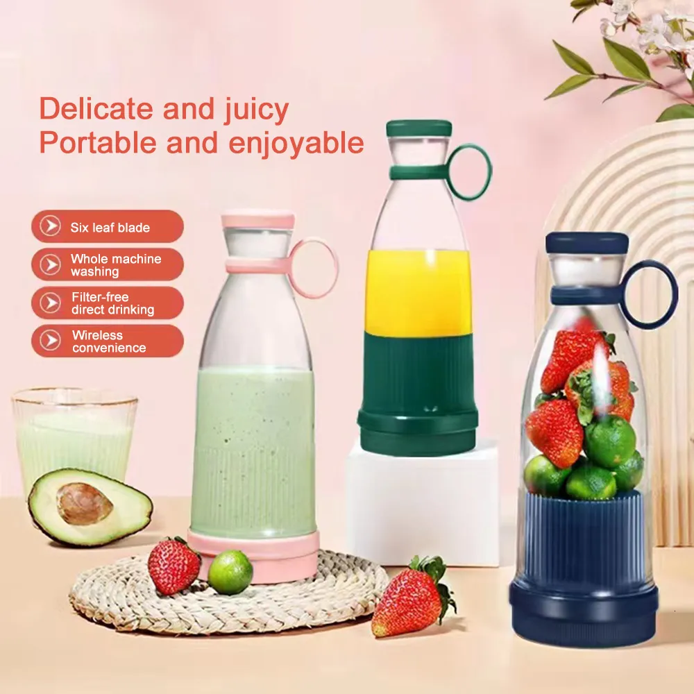 Portable Wireless Electric Fruit Smoothies And Vegetable Blender Juicer ...