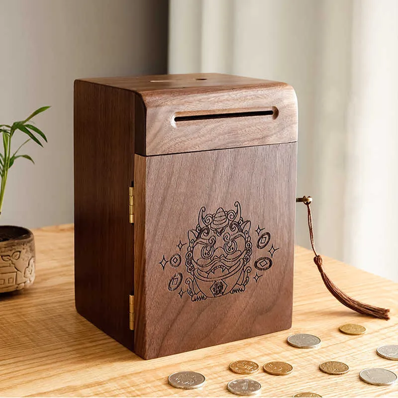 Wood piggy bank store