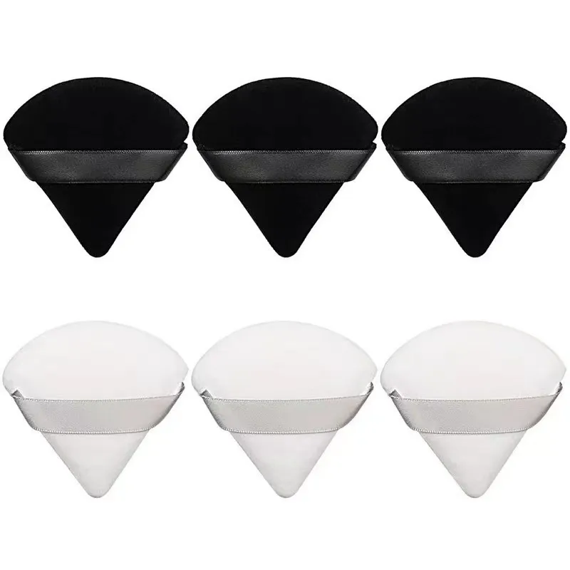 Velvet Makeup Powder Puffs - Triangle Face Sponges for Precise ...
