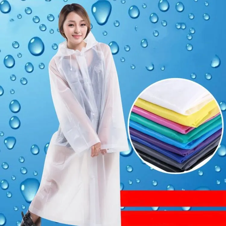 Unisex Hooded EVA Raincoat: Waterproof Long Poncho, Windproof ...