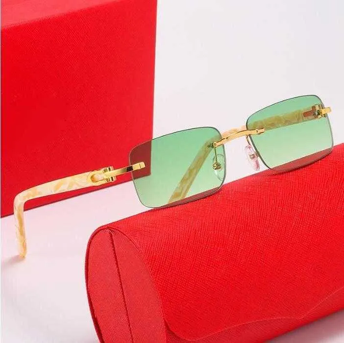 Light Green Lens Rimless Sunglasses - Women's Fashion Eyewear, Designer ...