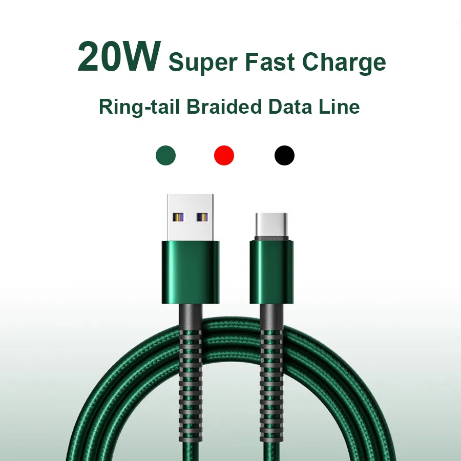 DHgate.com:1M Nylon Braided Type-C Fast Charging Cable for Android ...