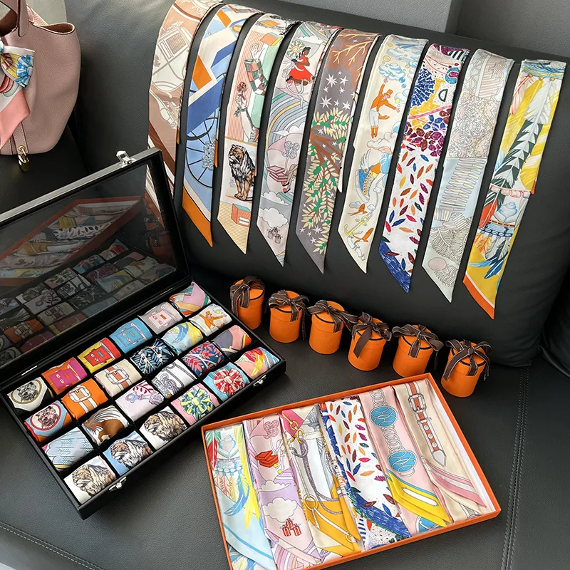 Elegant Geometry Print Twilly Scarf For Bag For Women Available From ...