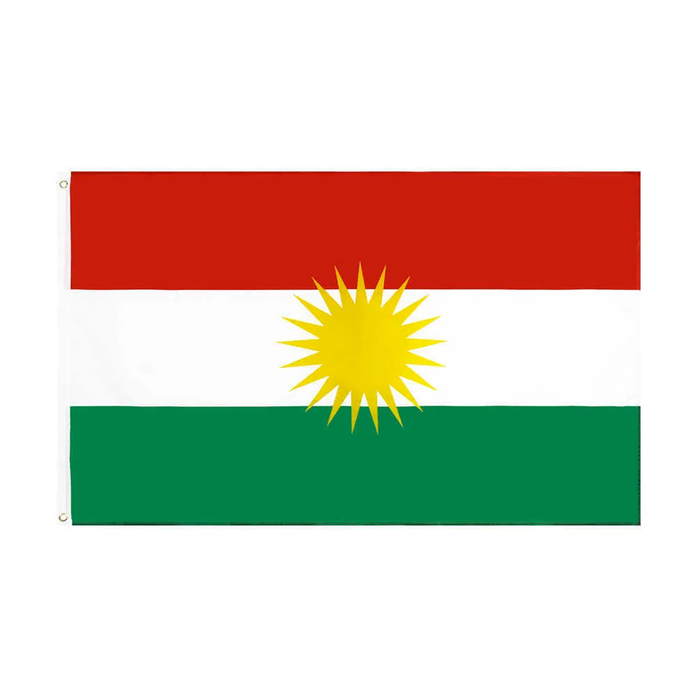 Custom Kurdish National Flag Banner 2024 Edition, Polyester, Double ...