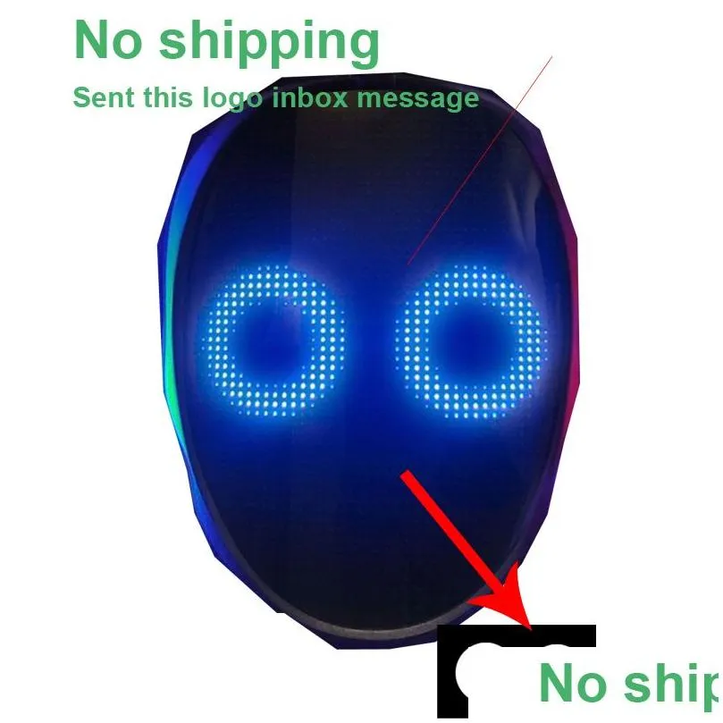 DHgate.com:LED Light Up Mask App-Controlled Halloween Mask for Parties ...