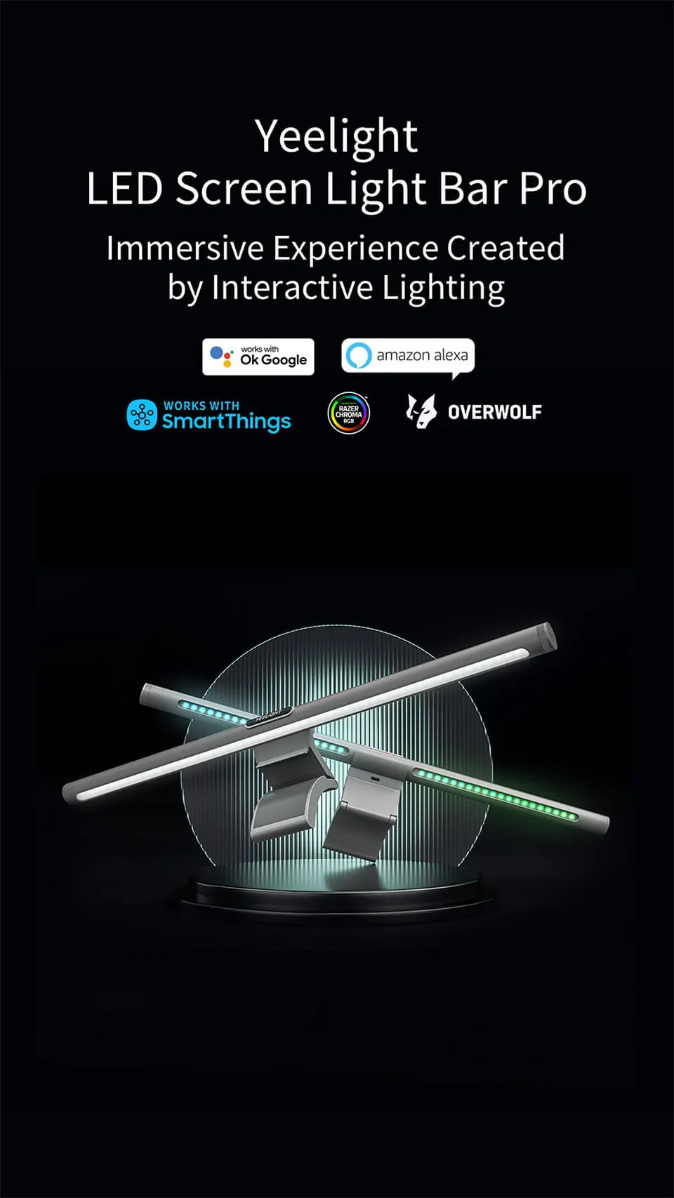 RC LED Light Bar Pro: Yeelight Dimmable RGB Computer Monitor Light Bar With Smart WiFi Control ...