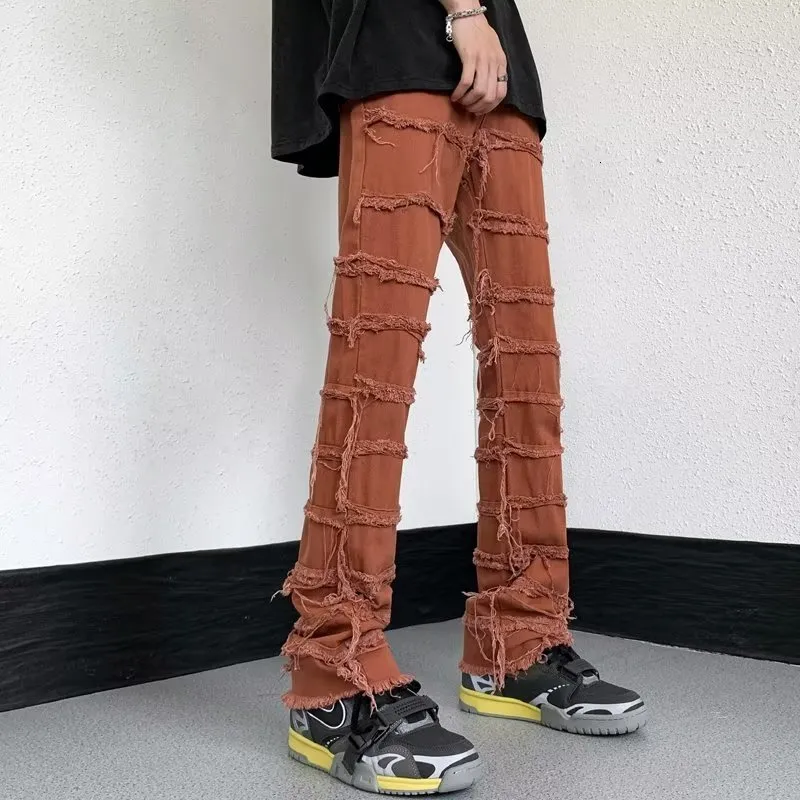 Mejor Precio En A Granel Jeans Pour Hommes 2023 Grunge Vêtements Y2K Streetwear Stacked Slim ...