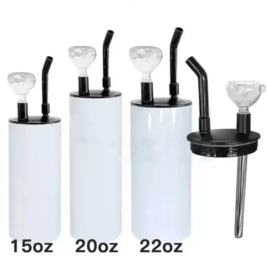20oz Sublimation Tumbler With Smoking Pipe Lid, Stainless Steel Fatty ...