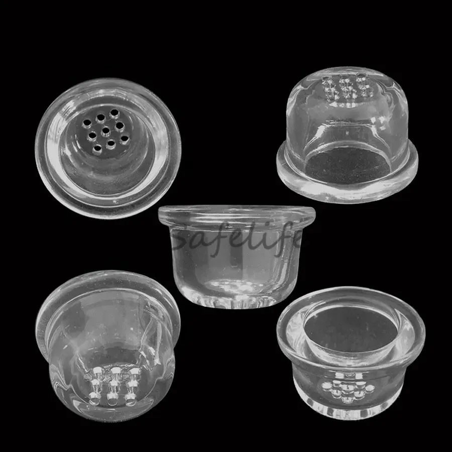 9 Holes Glass Screen Filters Bowl For Silicone Pipe Glass Bowl Smoking ...