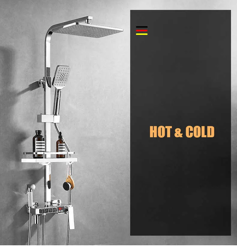 DHgate.com:Silver Chrome Bathroom Shower Set: Complete Shower System ...