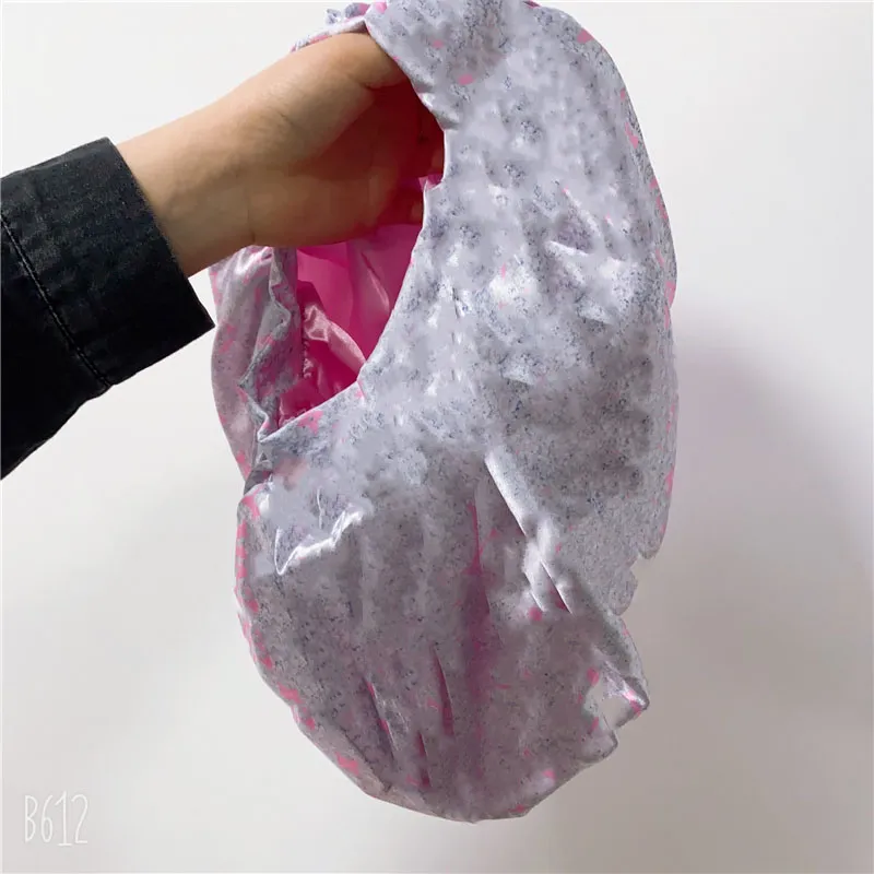 Luxury Designer Shower Cap With Wide Brim And Satin Hair Care Bonnet 20 ...