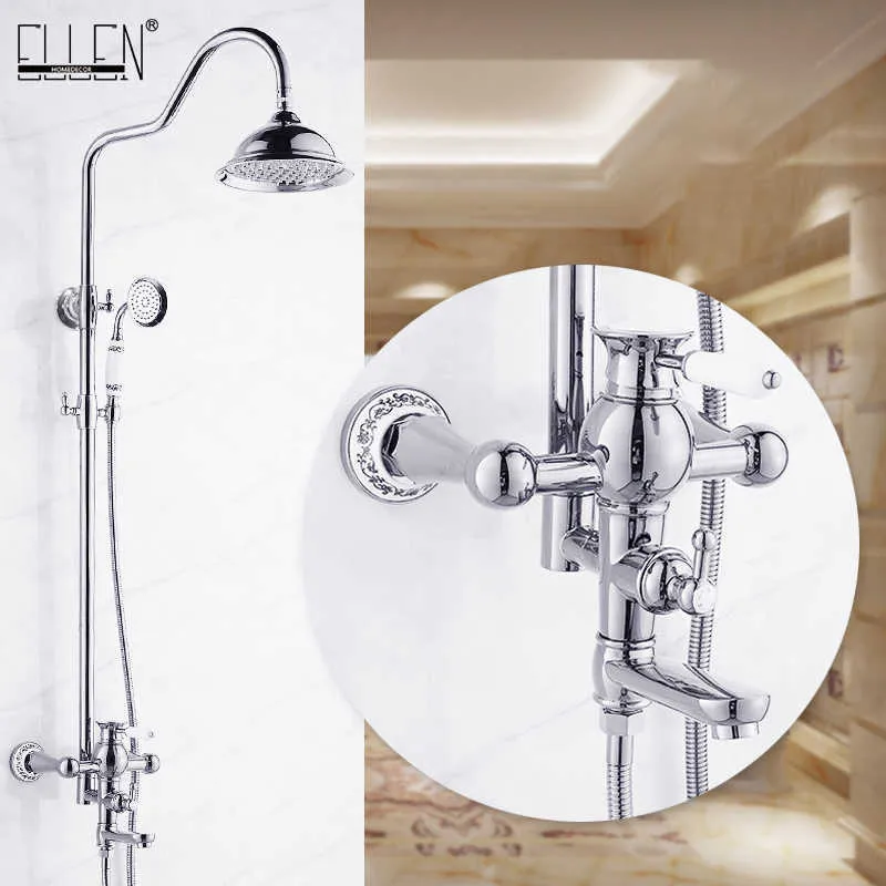 DHgate.com:Wall Mount Chrome Shower System Mixer Tap with Rainfall ...