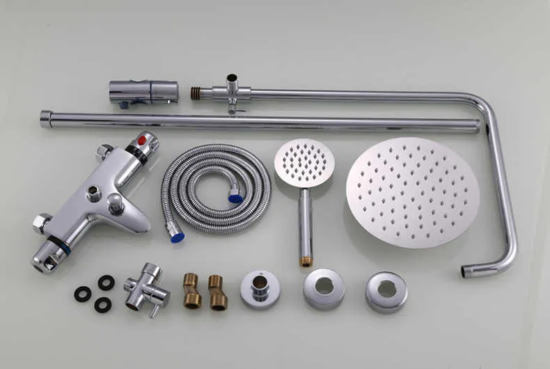 DHgate.com:Wall-Mounted Brass Shower Set with Temperature Control and ...
