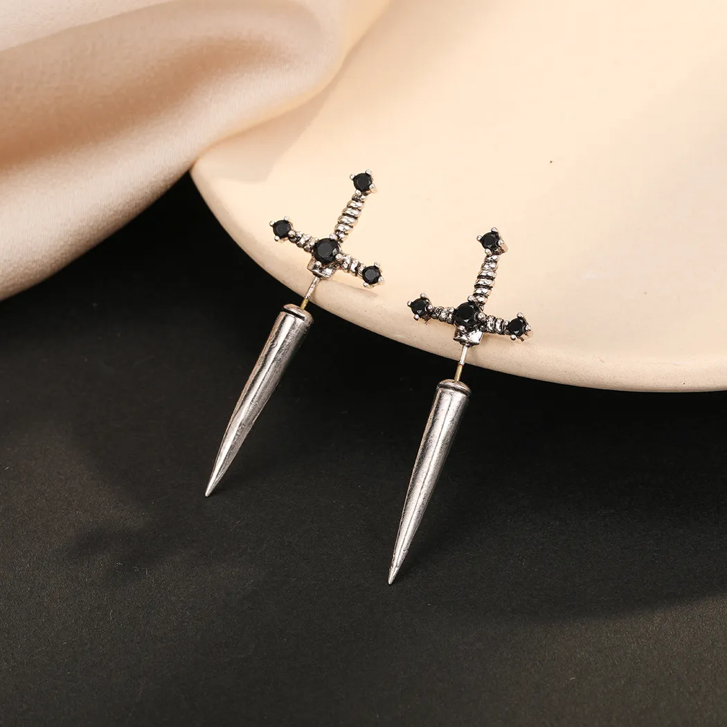 DHgate.com:Gothic Sword Earrings, Front Back Ear Jacket, Dagger ...