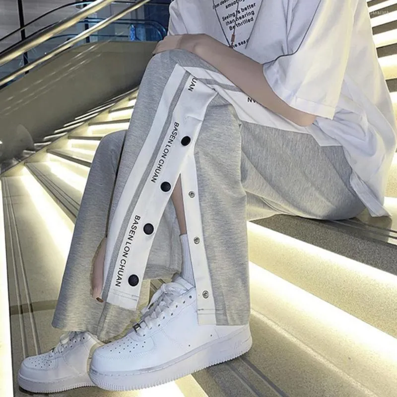 Mens Hip Hop Sweatpants, Summer Sports Elastic Waist Loose Side Split ...