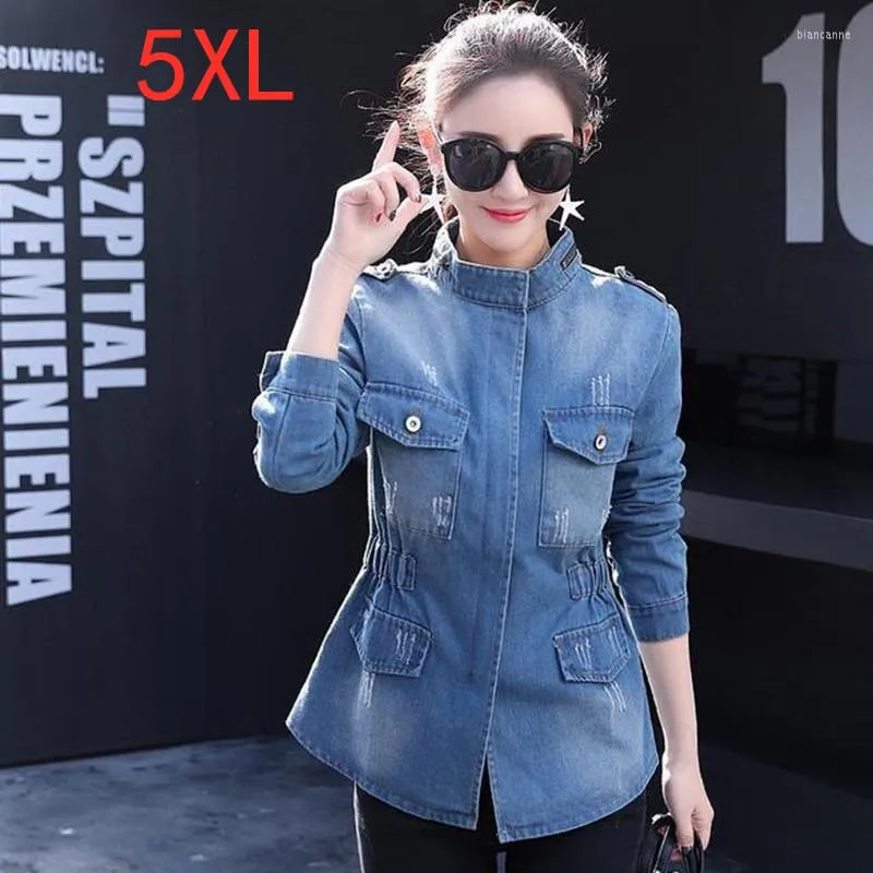 DHgate.com:Womens Plus Size 5XL Spring Autumn Denim Jacket, Slim Jean ...