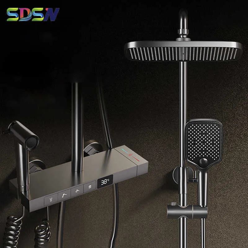 DHgate.com:Digital Piano Shower Set, Brass Bathtub Mixer Faucet, Rain ...