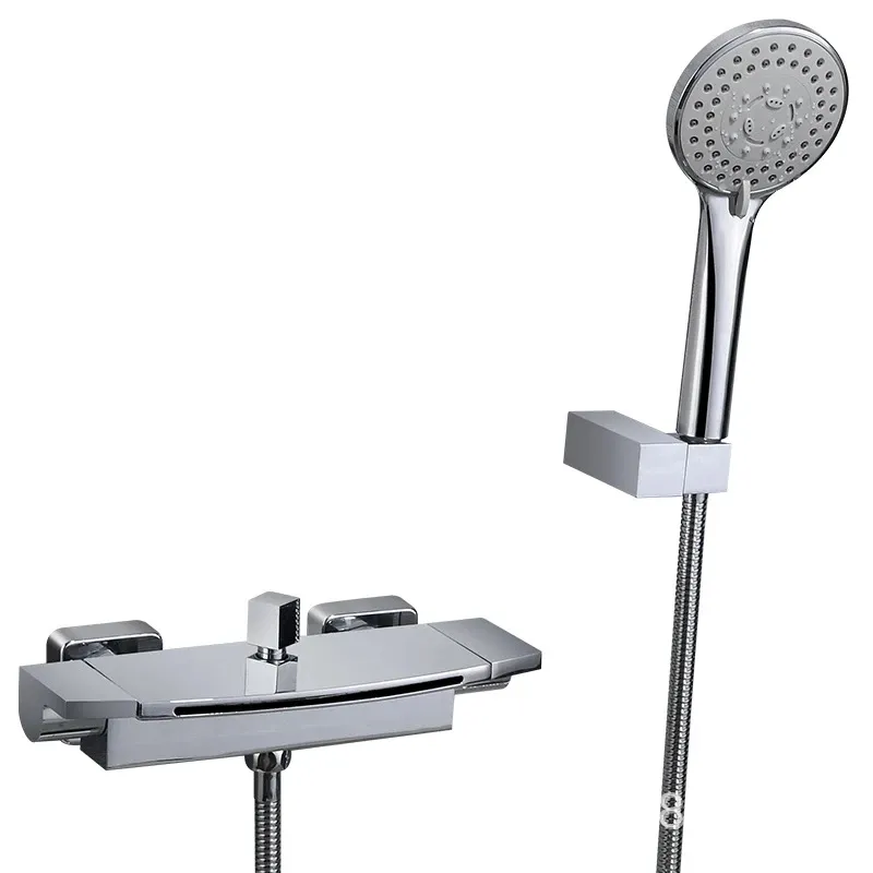 DHgate.com:Triple Copper Black Waterfall Bathtub Faucet with Cylinder ...