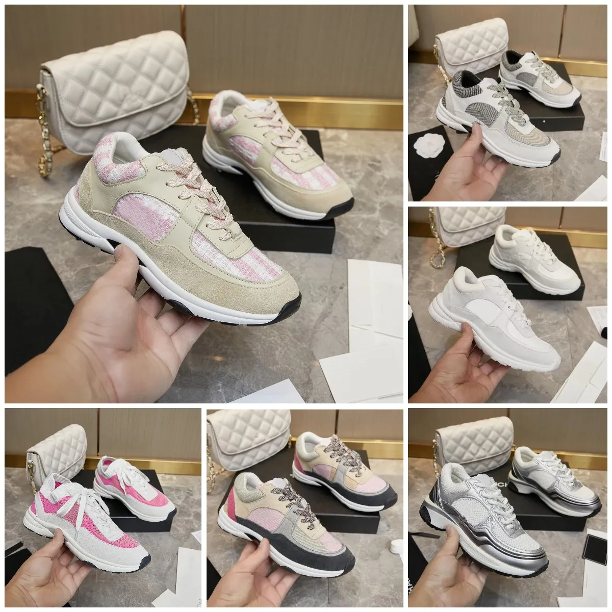 Bulk Designer Sneakers Shoes: Luxury Reflective Leather Sneakers For ...