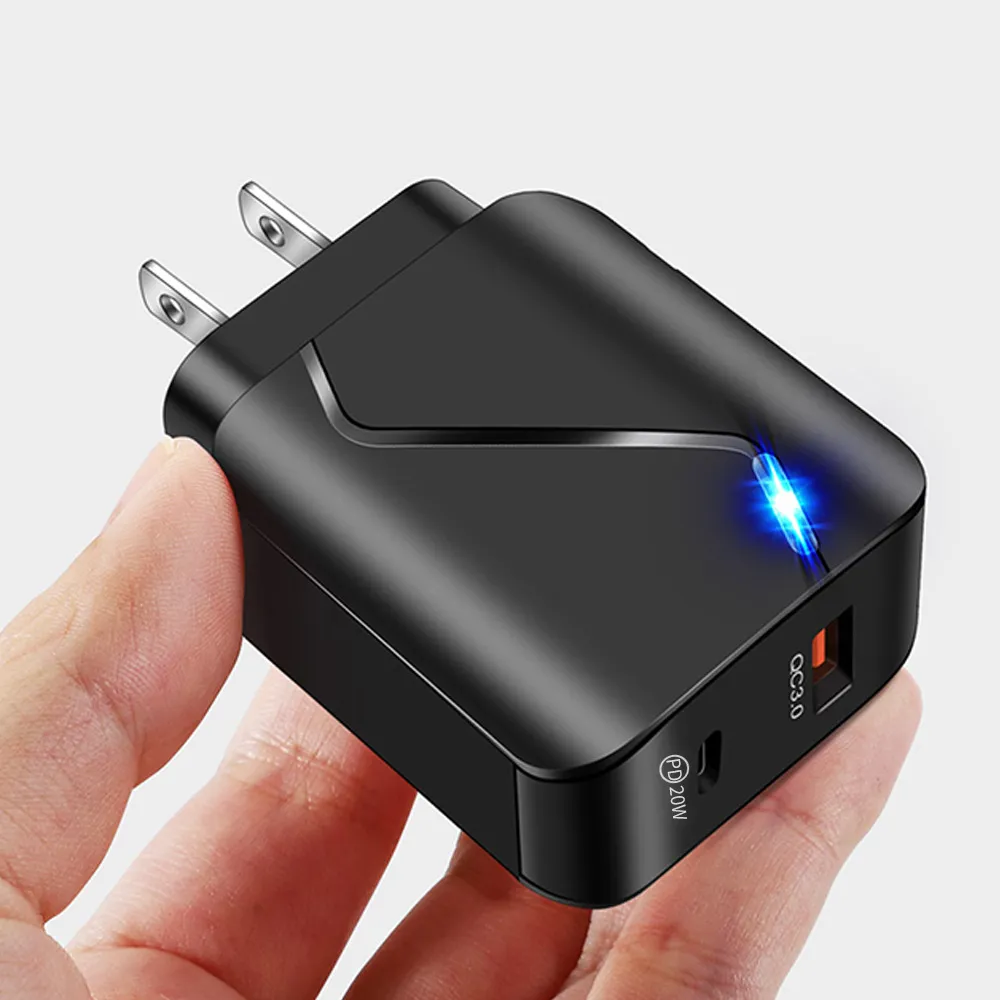 20W Fast Charging Usb Wall Plug C Type C PD Wall Charger With Power ...