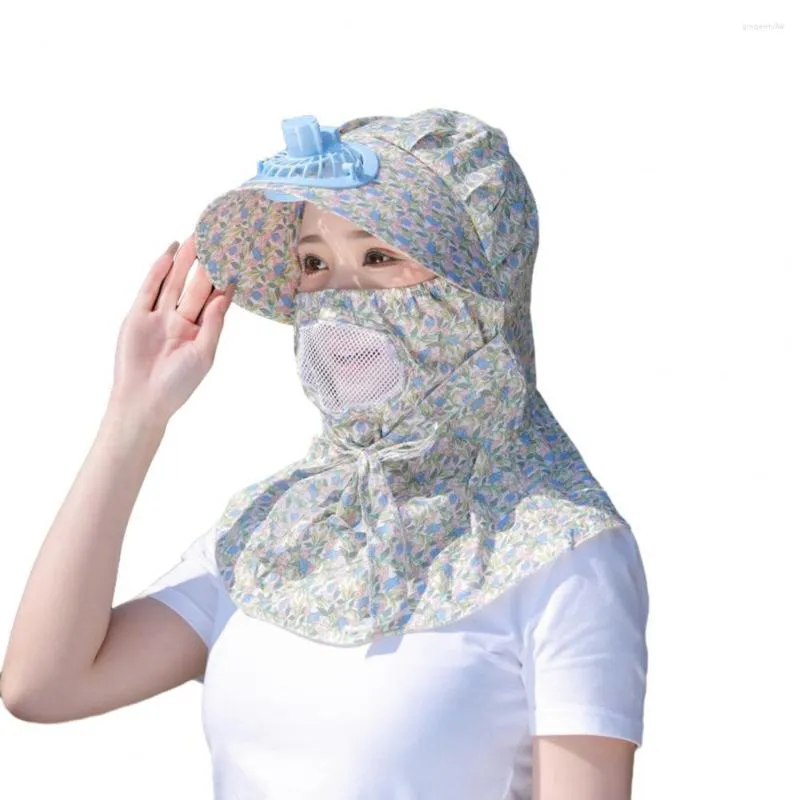 Lightweight Wide Brim Camping Misting Fan Cap For Cooling And Camping ...