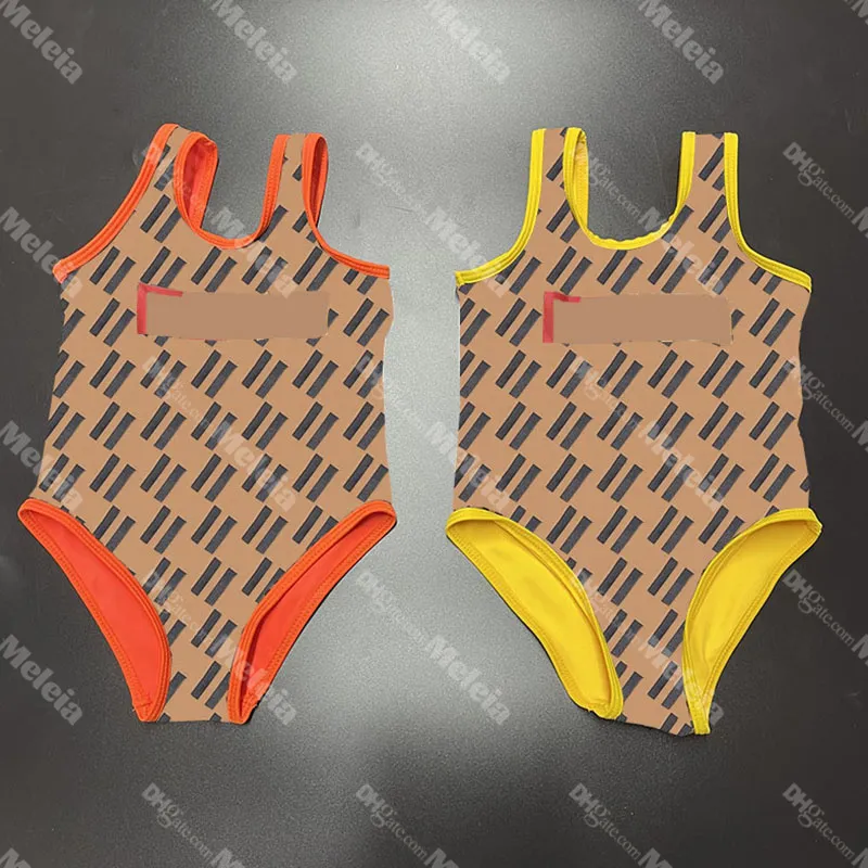 Designer One Piece Swimsuit For Girls Printed Letter Design, Perfect ...