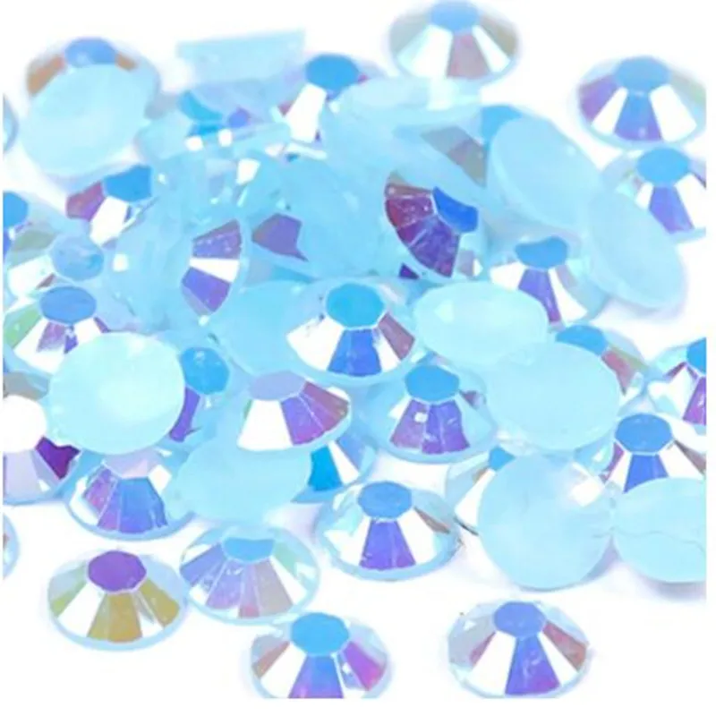 Light Blue AB Resin Rhinestones - 500/2-6mm Flatback Gems, Non Hotfix ...