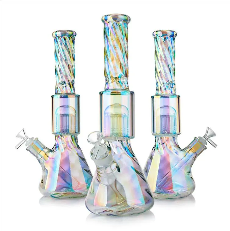 Bulk Order Rainbow Glass Water Bong With Beaker Base, Ice Catcher, And ...