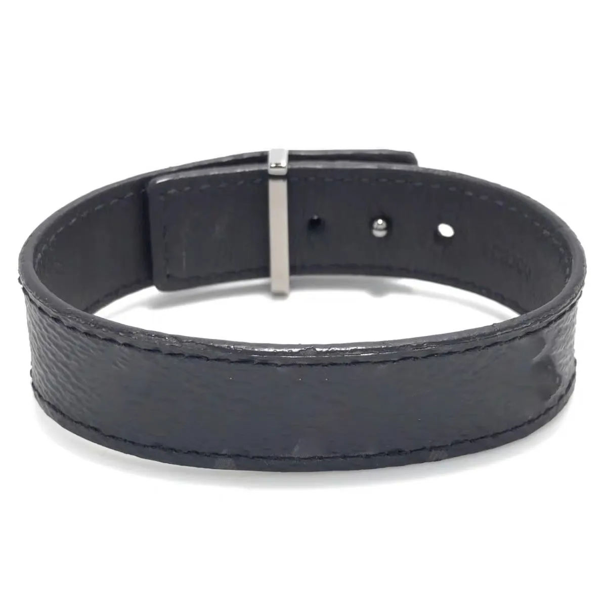 High End Luxury Unisex Mens Leather Bracelet With Aolly Buckle And ...