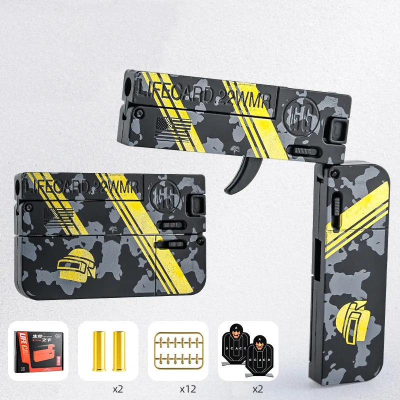 New Upgraded Lifecard Metal Folding Gun Toy For Kids Adult Pistol Toys ...