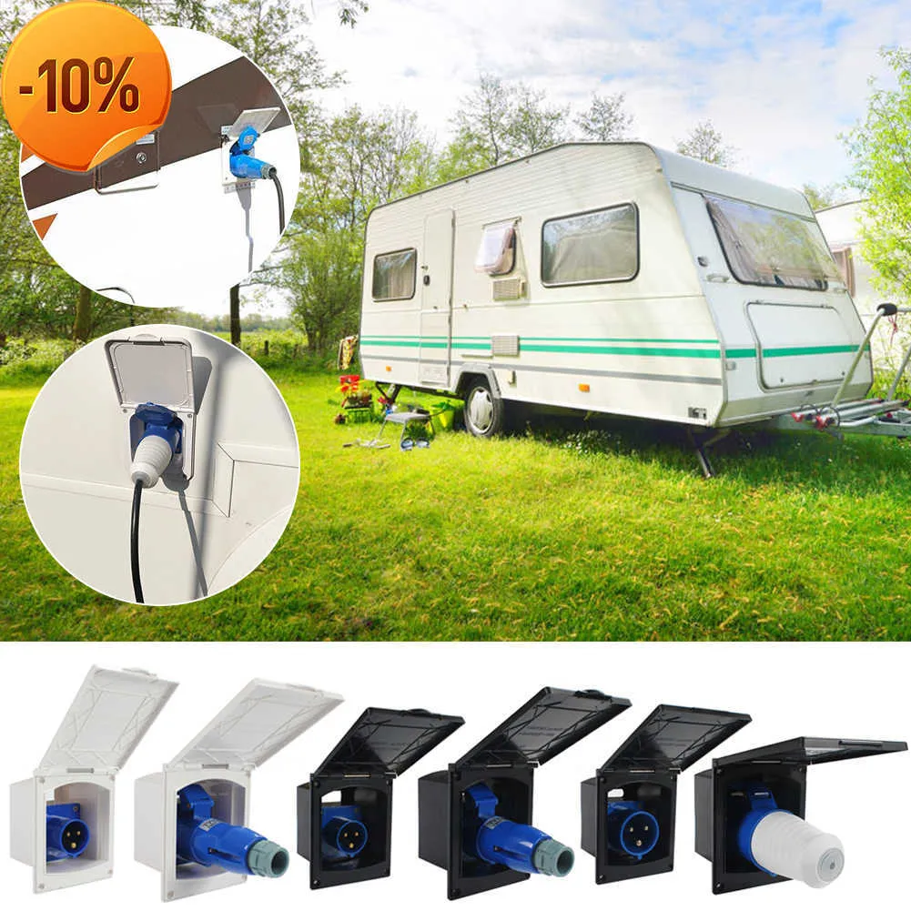 2024 RV Camper External Flush Power Hook Up Plug Socket, Waterproof ...