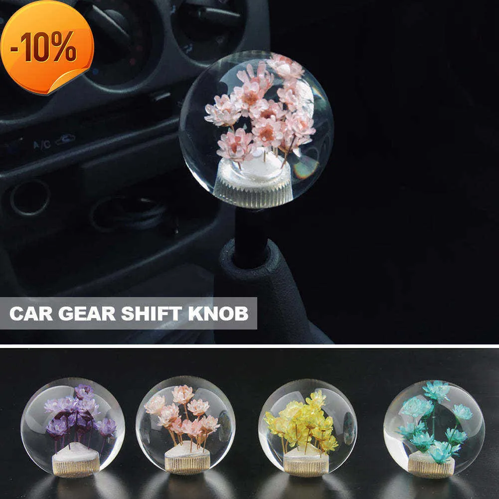 Auto Gear Shift Knobs: Crystal Flower Manual Car Shifter Knob ...