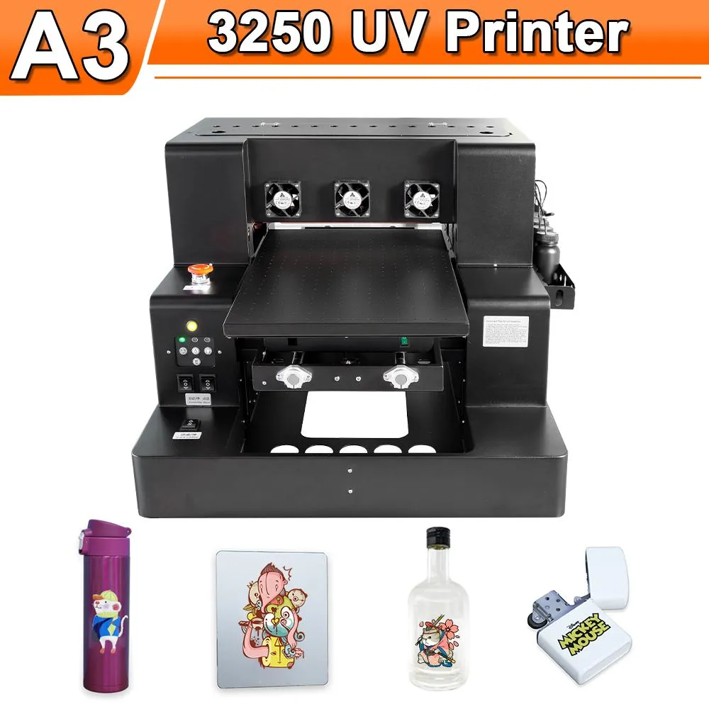 A3 UV Flatbed Printer With Bottle Holder And Ink For Phone Case ...