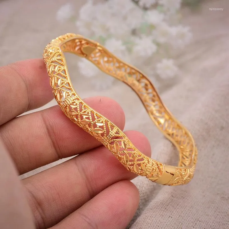 ANNAYOYO Ethiopian Africa Gold Color Lakshmi Bangles Malabar Gold For ...