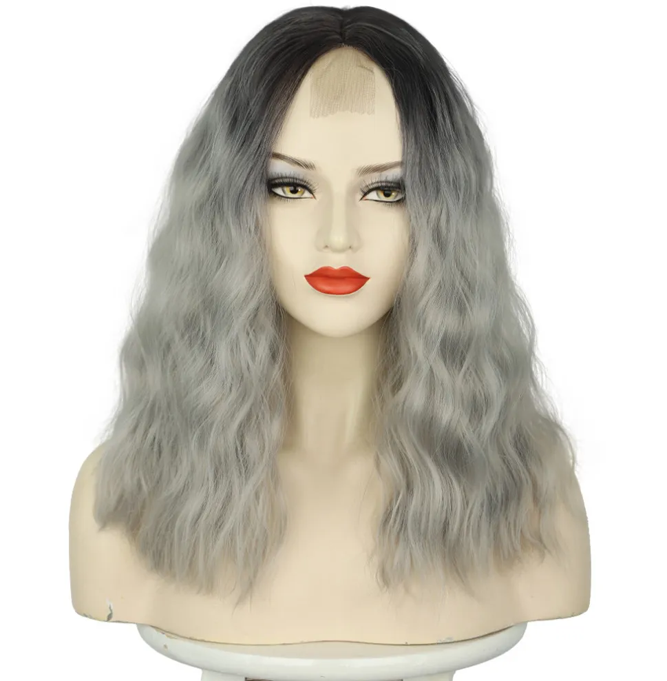 DHgate.com:14 inch water wavy short curly wig for women hair wigs front ...