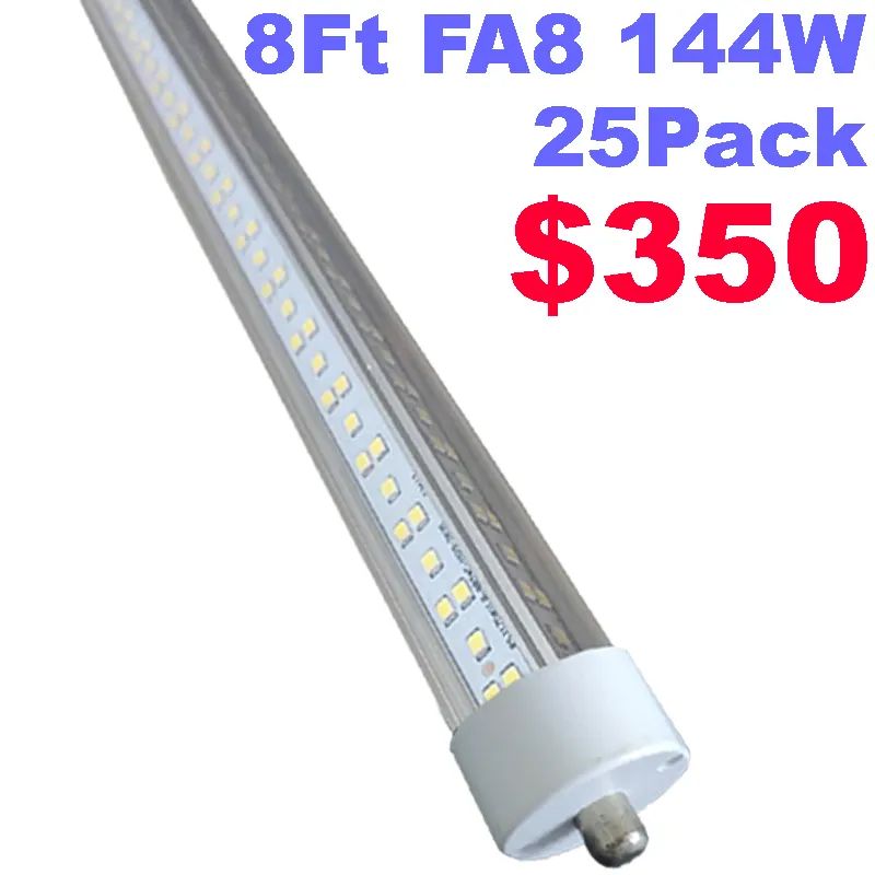 DHgate.com:T8/T10/T12 8ft LED Tube Light ,8ft Single Pin FA8 Base, 144W ...