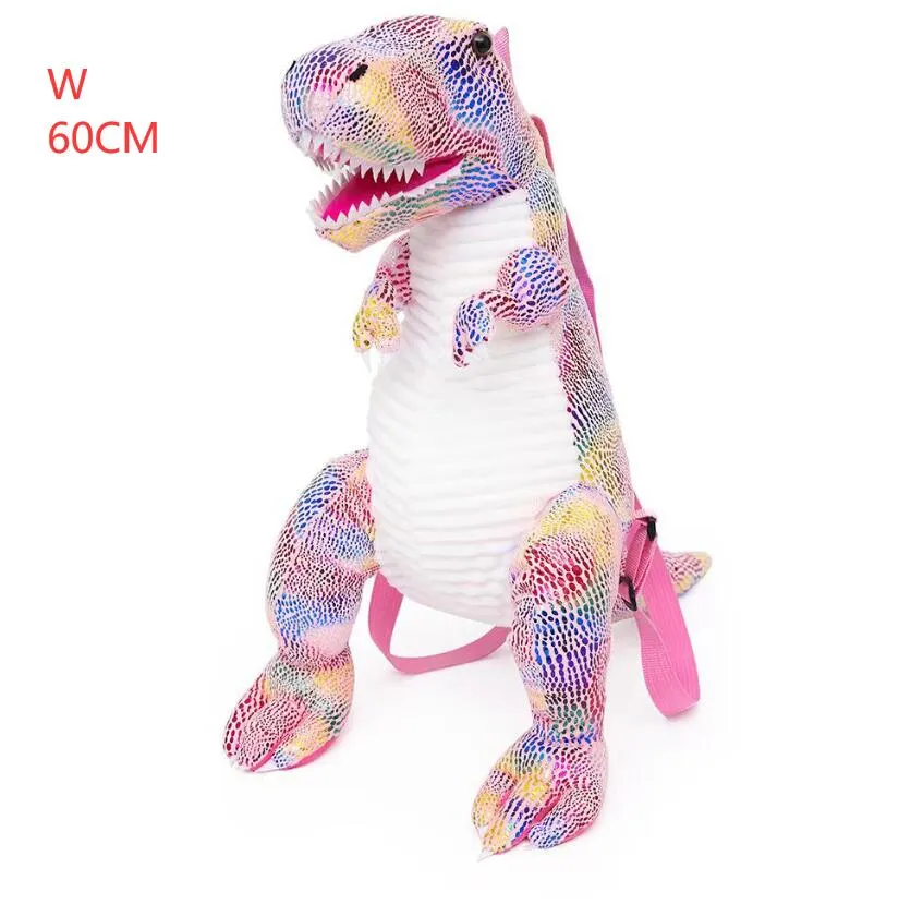 INS Cute Cartoon Dinosaur Dinosaur Plush Backpack Double Shoulder Bag ...