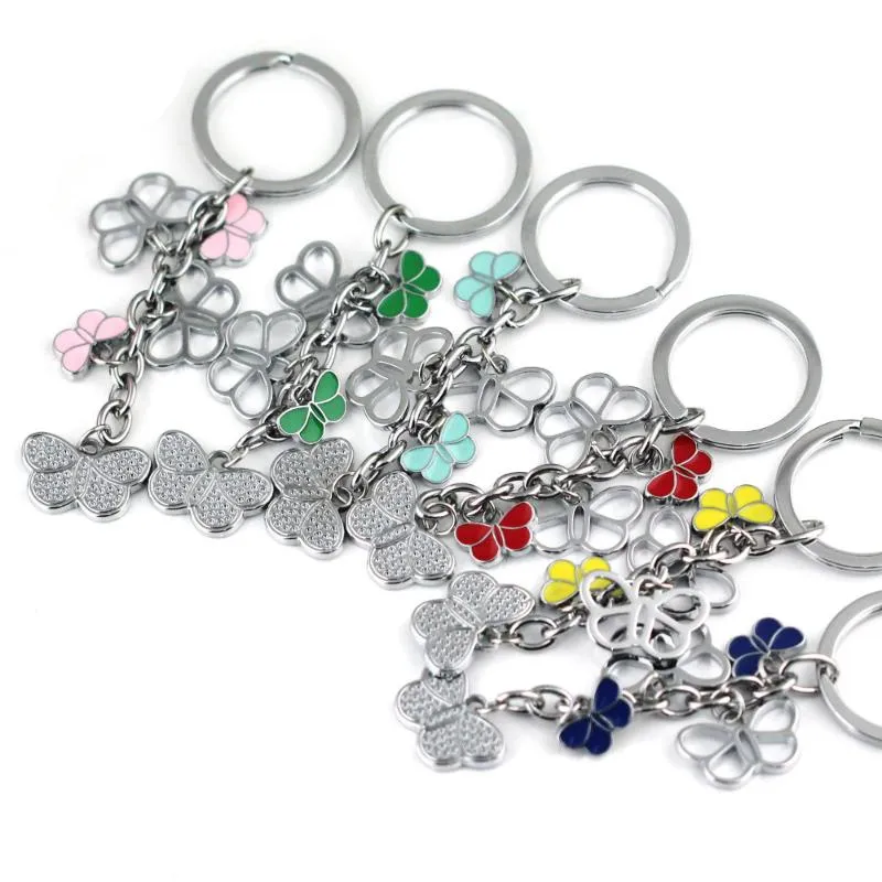 DHgate.com:Butterfly Keychains: 10PCS Exquisite Colorized Metal ...