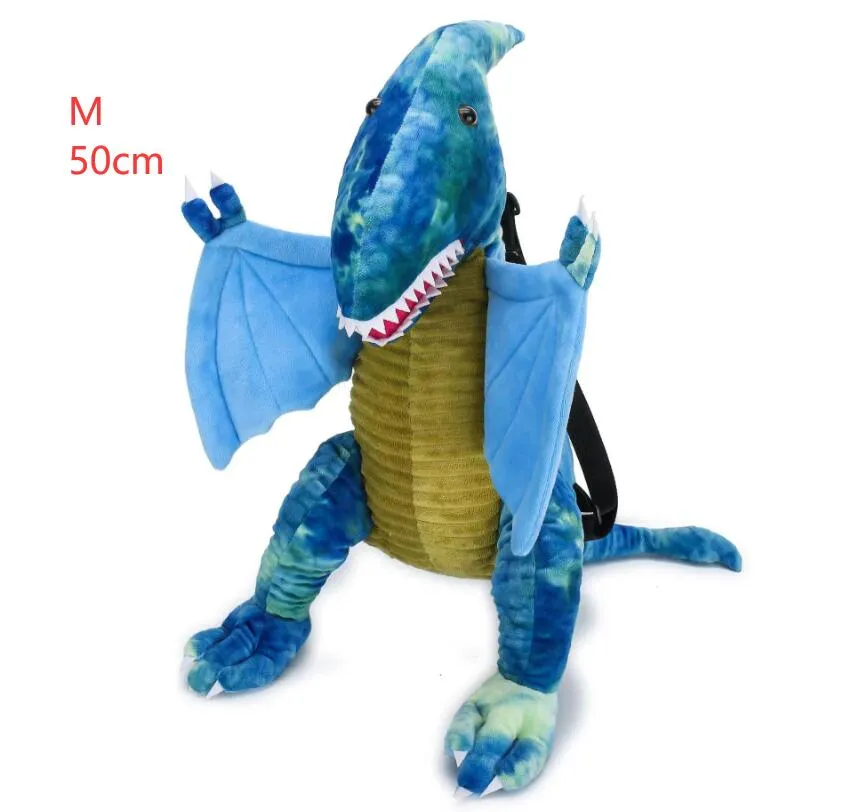 INS Cute Cartoon Dinosaur Dinosaur Plush Backpack Double Shoulder Bag ...