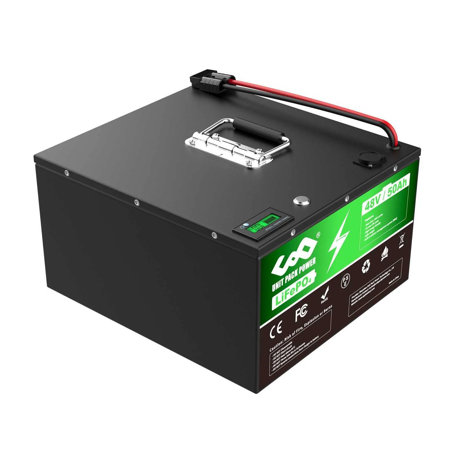 48V 50Ah LifePo4 Lithium Battery Pack Rechargeable For 1800W Motorcycle ...