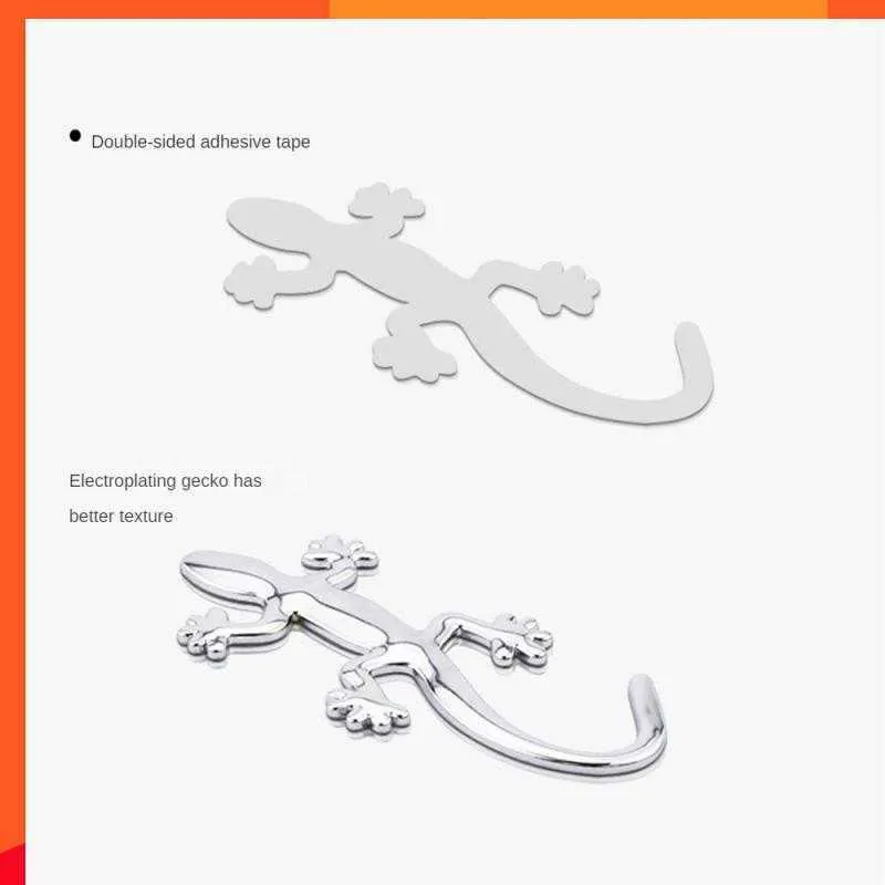 Car Stickers And Decals: 3D Gecko Lizard Emblem Durable Plastic Decal ...