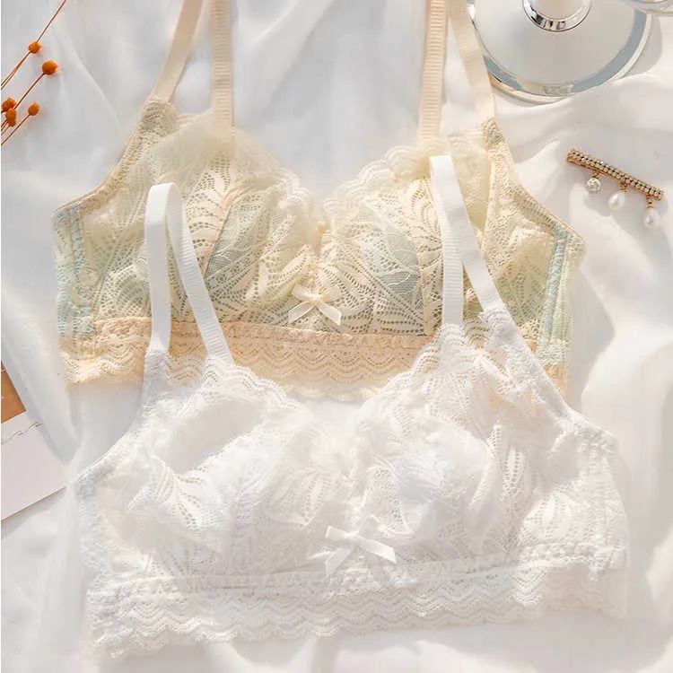 DHgate.com:Womens Ultra-Thin Lace Transparent Padded Bralette Bra ...