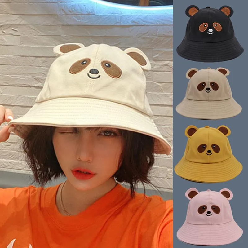 Womens Wide Brim Cartoon Cute Bucket Hats With Full Pair For Hiking ...