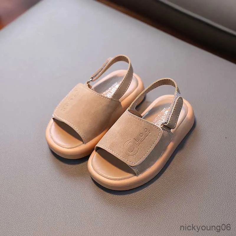 DHgate.com:Matte Leather Open-Toe Sandals for Kids with Anti-Slip Soles ...