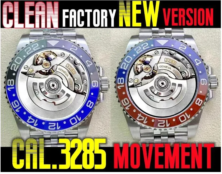 Clean Factory GMT Série Full Full Luxury Watch: Red Black Coca Cola ...