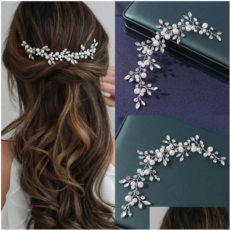 Horse Eye Silver Soft Chain Bridal Hair Band Accessories With ...