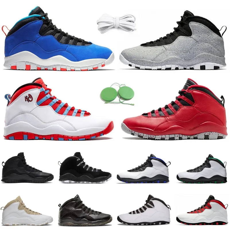Jumpman 10 10s Men Basketball Shoes Sneaker Bulls Over Broadway Cement ...