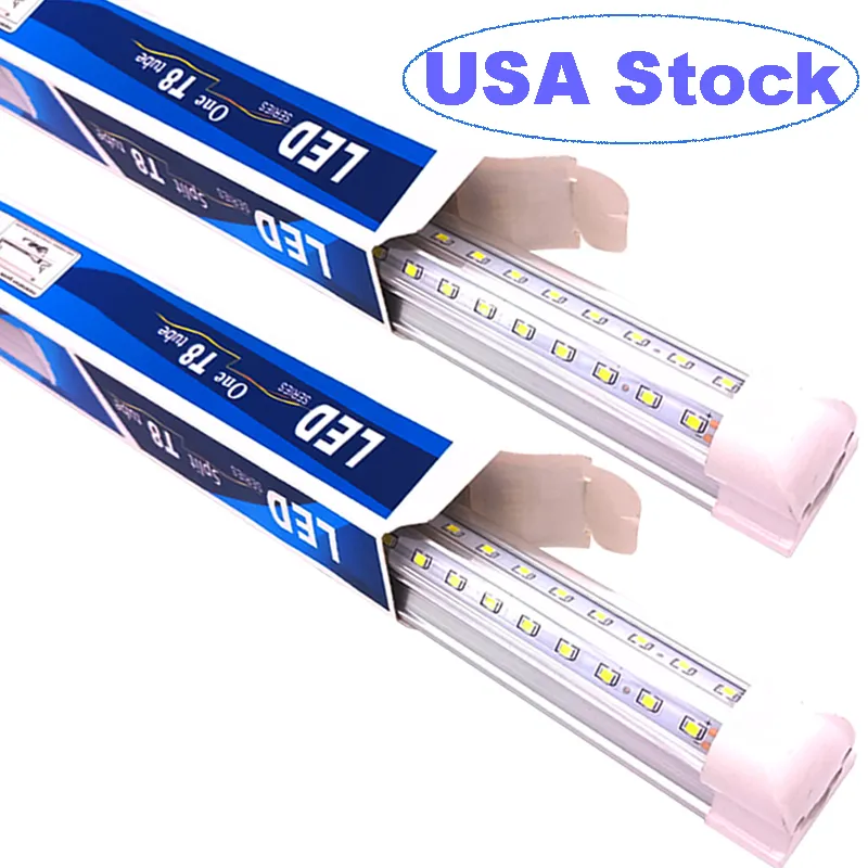 8FT LED Shop Light Fixture V Shape T8 Integrated 4 Foot Tube Lights ...