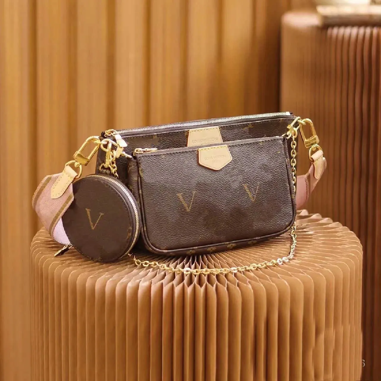 Genuine Leather Women's 3-Piece Handbag Set: Purse, Crossbody Bag, and ...